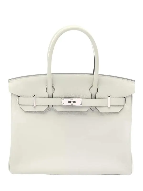 Hermès 2023 30 Birkin Leather Tote - Green