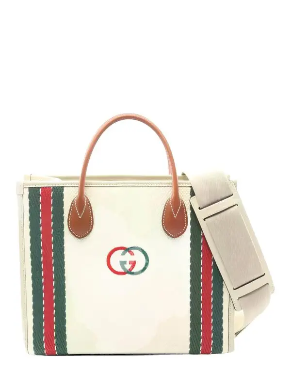 Gucci Interlocking G Canvas Tote Bag - Neutrals