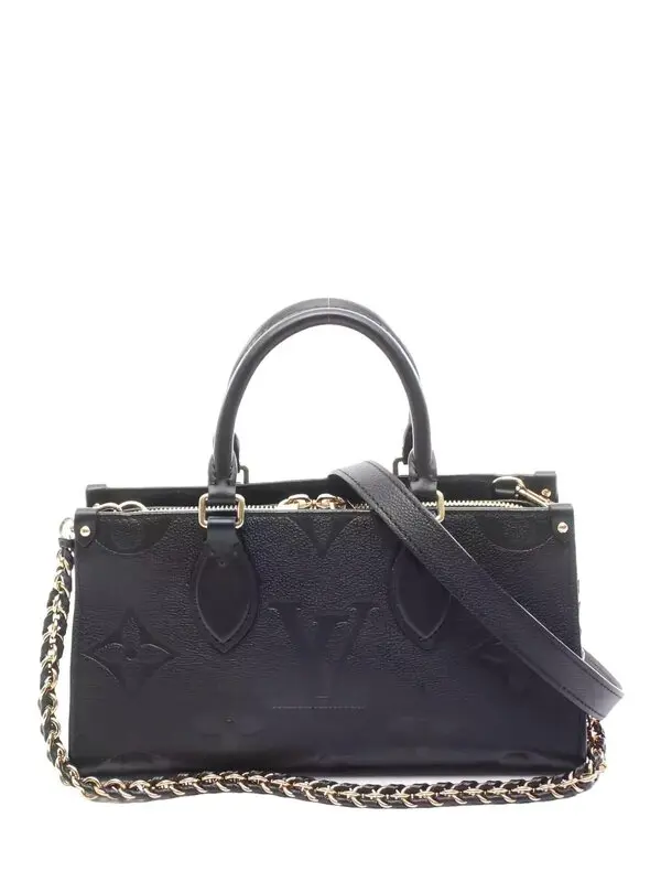 LOUIS VUITTON 2010s On The Go Ew Monogram Empreinte Tote - Black
