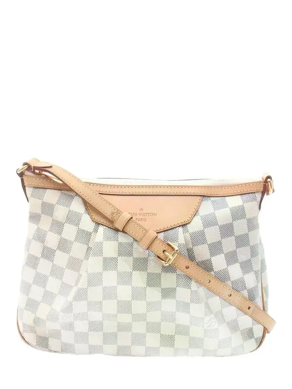 LOUIS VUITTON 2011 Pm Syracuse Damier Azur Canvas Shoulder Bag - White