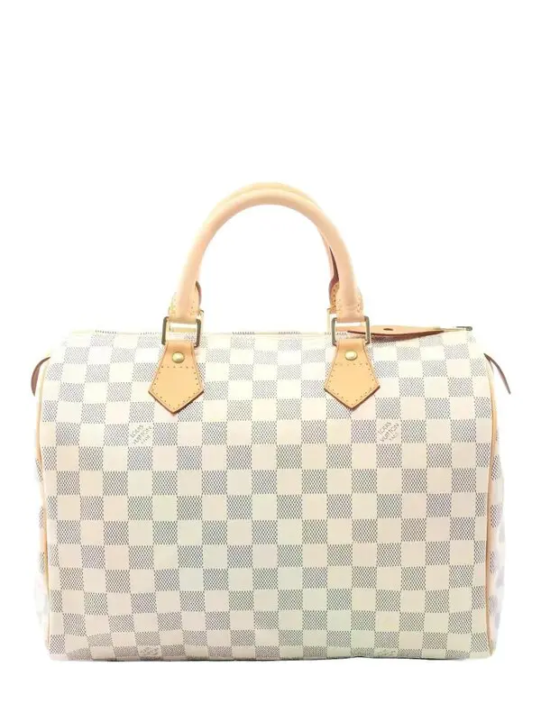 LOUIS VUITTON 2006 30 Speedy Damier Azur Handbag - White