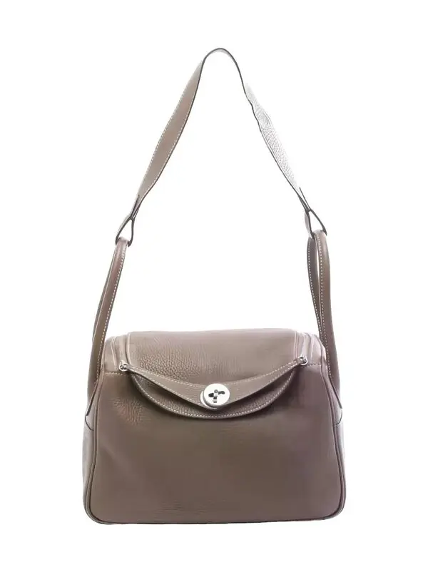 Hermès 2016 30 Lindy Leather Shoulder Bag - Brown