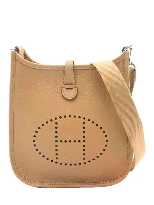 Hermès 2025 Perforated Leather Shoulder Bag - Neutrals