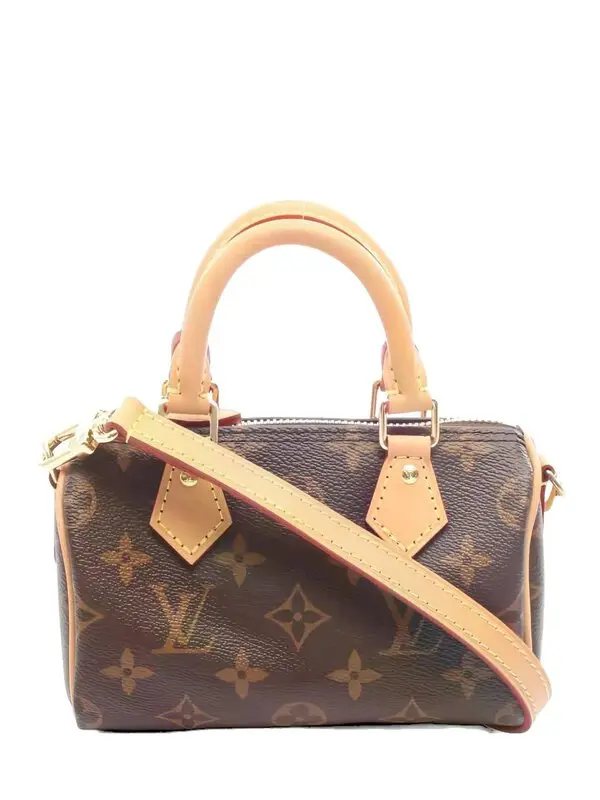 LOUIS VUITTON 2023 Nano Speedy Monogram Tote - Brown