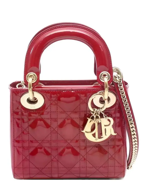 Dior 2010s Mini Lady Tote - Red