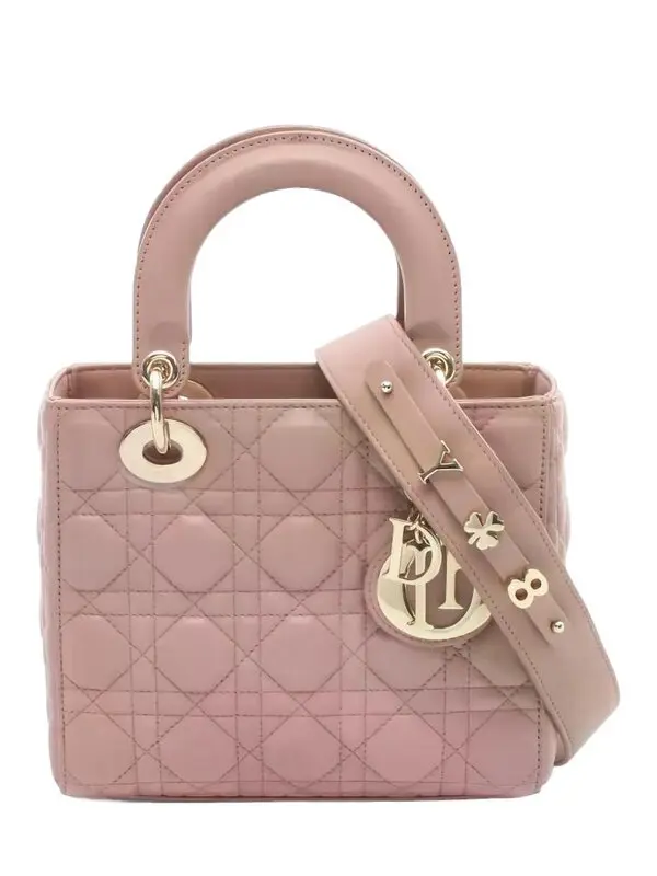 Dior 10s Small Lady Cannage Tote Bag - Pink