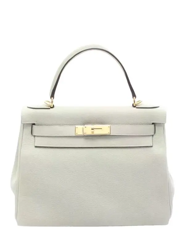 Hermès 28 Kelly Togo Leather Handbag - Grey
