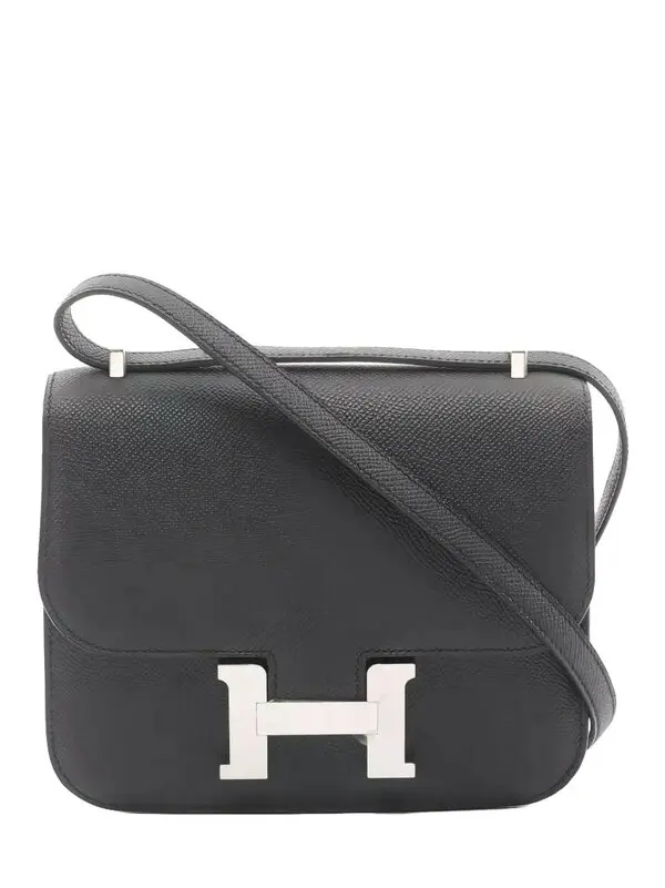 Hermès 2025 Mini Constance 3 Leather Bag - Black