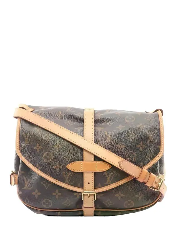 LOUIS VUITTON 2011 Saumur 30 Monogram Shoulder Bag - Brown