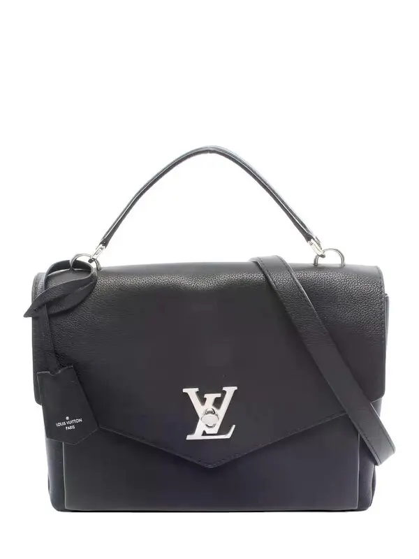LOUIS VUITTON Lockme Ever Leather Tote Bag - Black