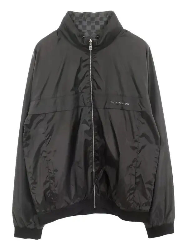 LOUIS VUITTON Damier Graphite Reversible Hooded Zip-up Jacket - Black