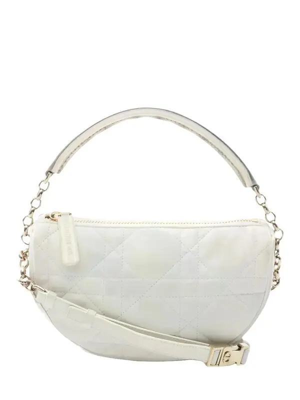 Dior 2000s Hobo Cannage Shoulder Bag - White