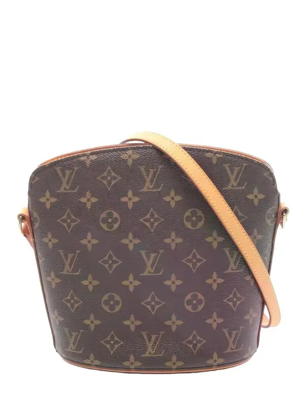 LOUIS VUITTON 2005 Drouot Monogram Shoulder Bag - Brown