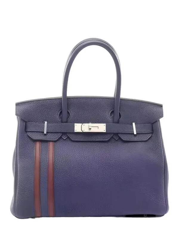 Hermès 2018 30 Birkin Leather Tote - Blue