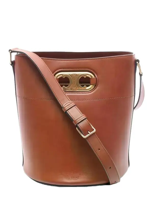 Celine 2010s Mailon Triomphe Bucket Bag - Brown