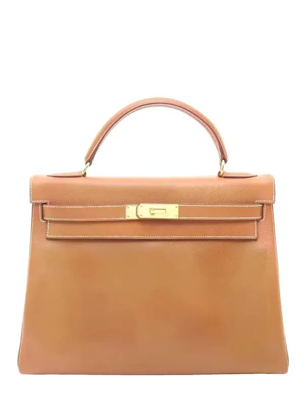 Hermès 1995 32 Kelly Top-handle Leather Tote Bag - Neutrals