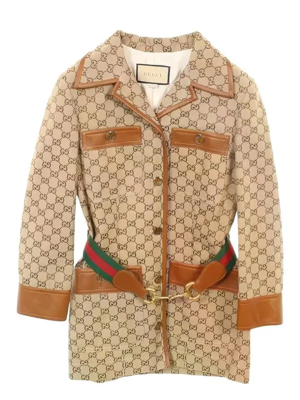 Gucci Canvas Horsebit Jacket - Neutrals