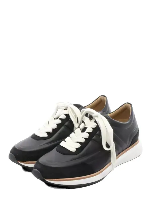 Hermès 2010s Leather Sneakers - Black
