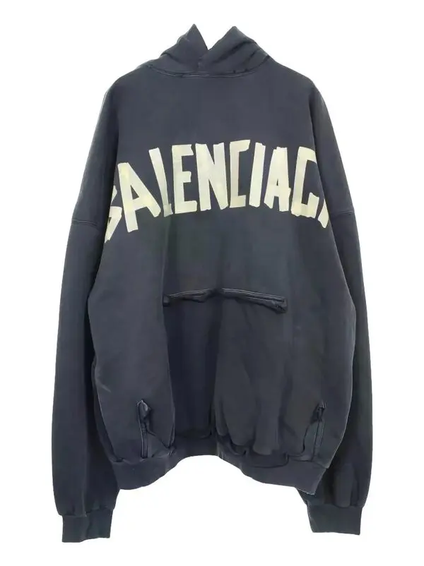 Balenciaga 2000s Tape Type Hoodie - Black