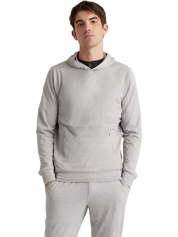 Quince Performance Hoodie Pullover - Heather Pale Grey