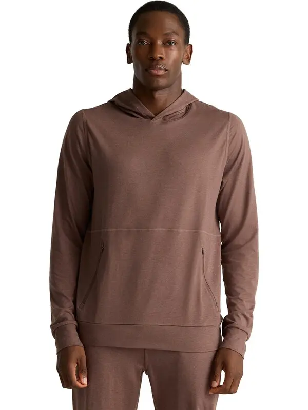 Quince Performance Hoodie Pullover - Heather Sable