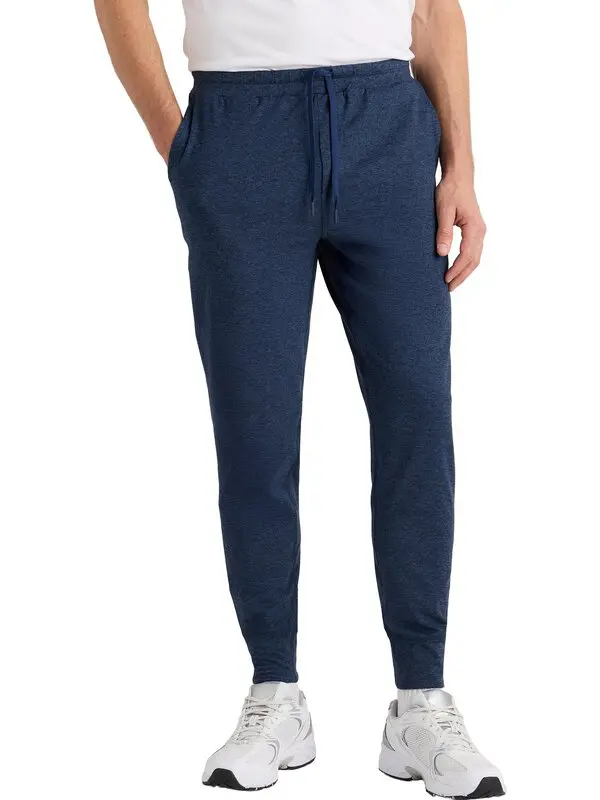 Quince Flowknit Performance Joggers - Heather Navy