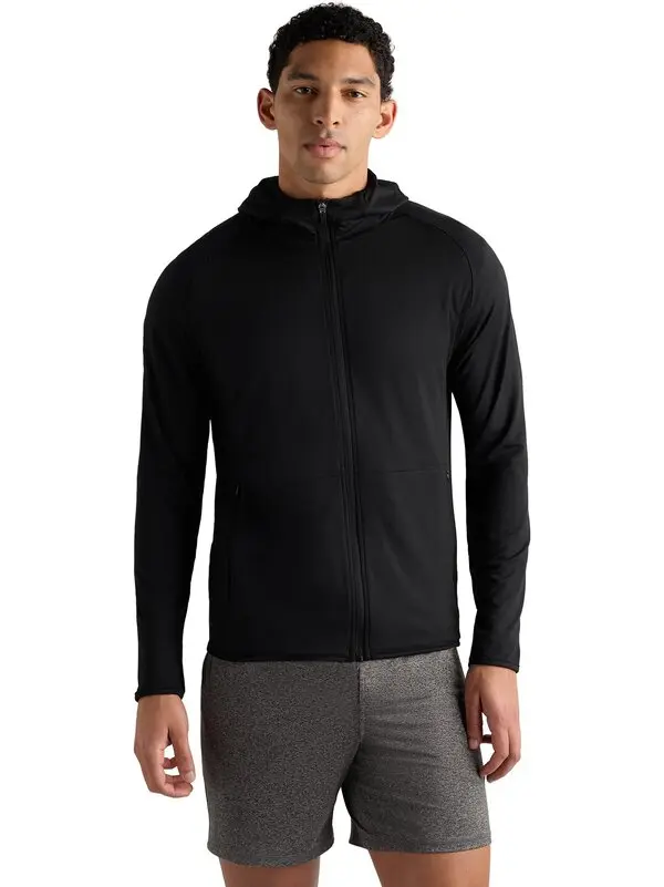 Quince Performance Zip Hoodie - Black