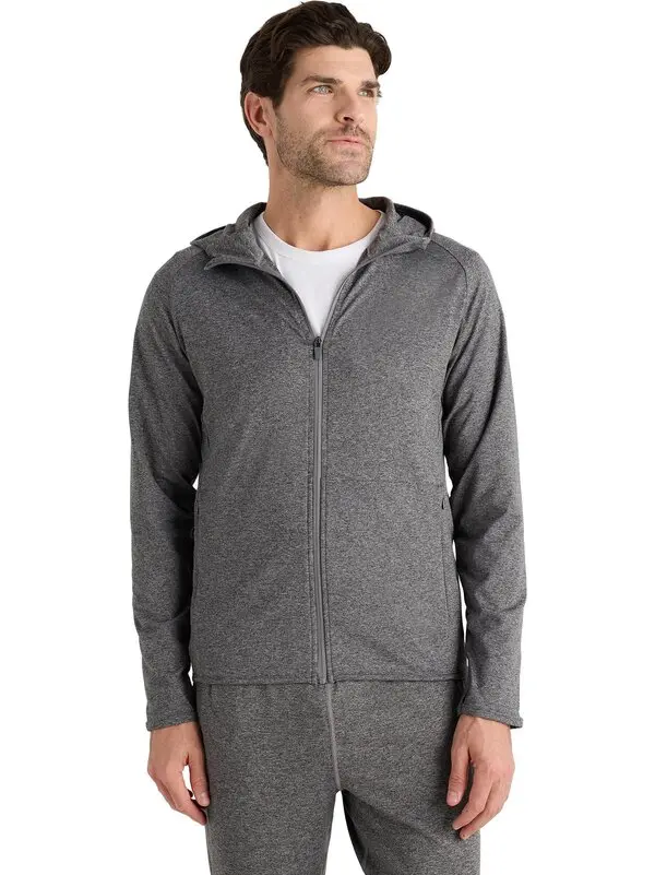 Quince Performance Zip Hoodie - Heather Grey