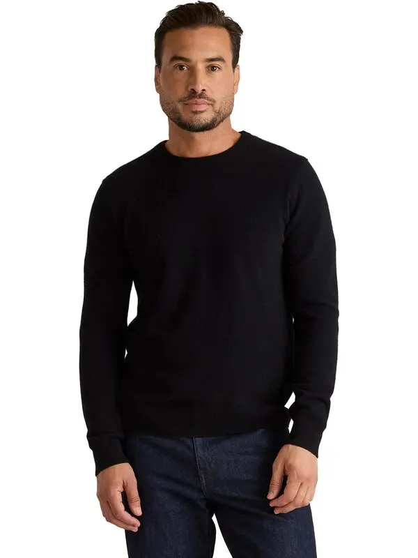 Quince Cashmere Crewneck Sweater - Black