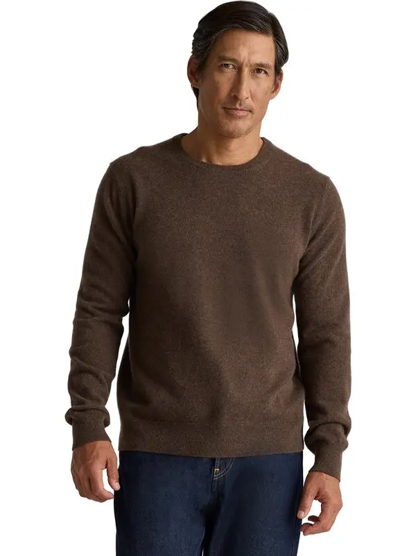 Quince Cashmere Crewneck Sweater - Brown