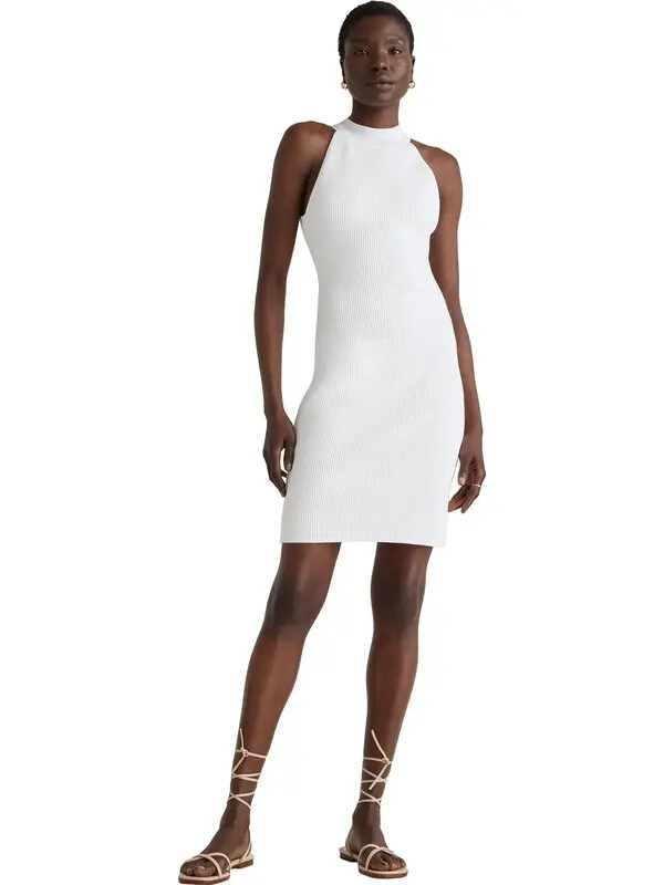 Quince Long Sleeve Mini Dress - White