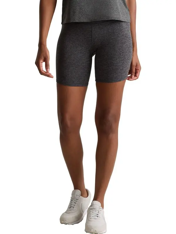 Quince Performance Biker Short - Heather Charcoal