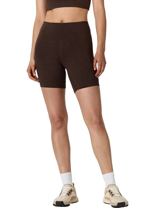 Quince Performance Biker Short - Heather Espresso