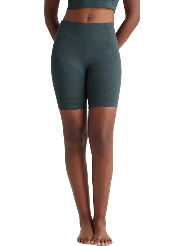 Quince Performance Biker Short - Heather Green
