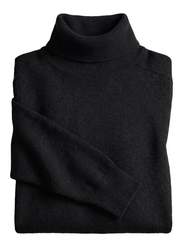 Quince Cashmere Turtleneck Sweater - Black