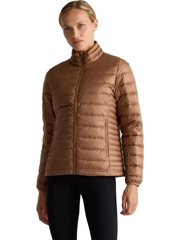 Quince Lightweight Down Packable Puffer Jacket - Sienna