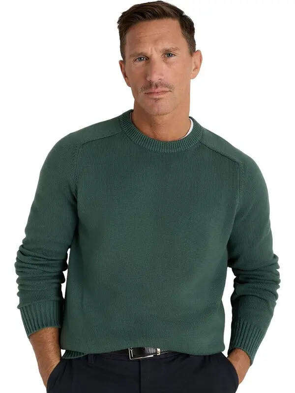 Quince Crewneck Sweater - Big Sur Green