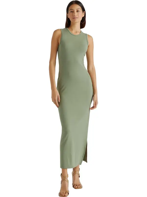 Quince Tencel Jersey Tank Maxi Dress - Sage