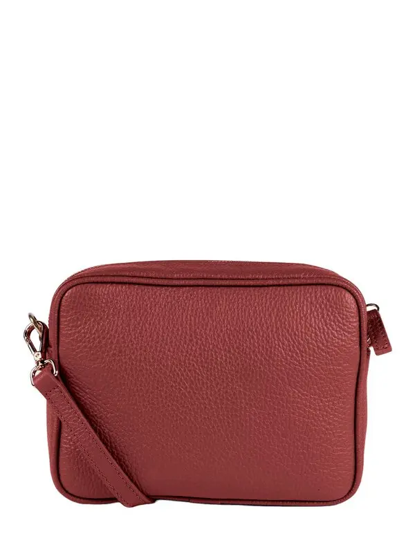 Quince Italian Leather Crossbody Bag - Burgundy