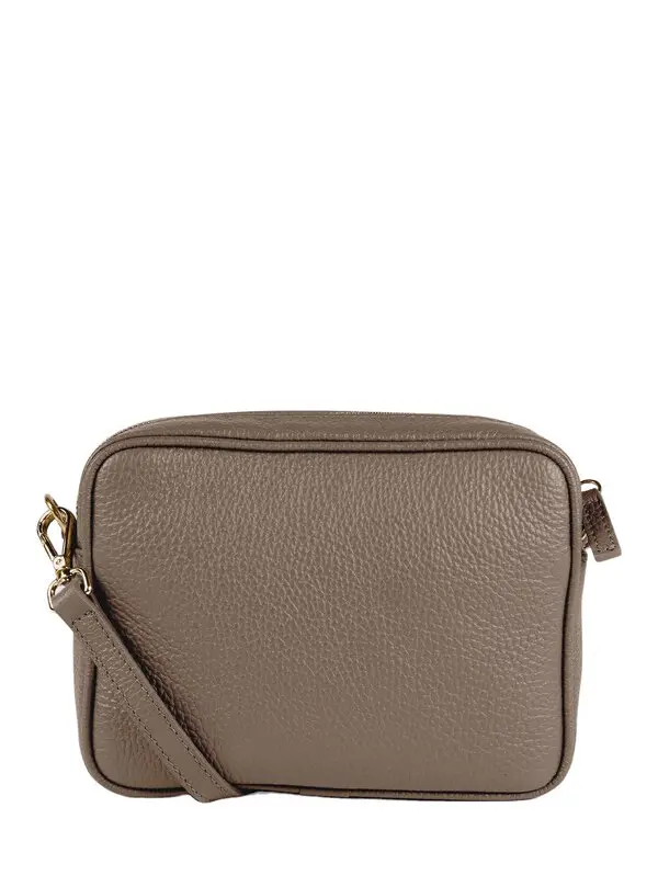 Quince Italian Leather Crossbody Bag - Dark Taupe