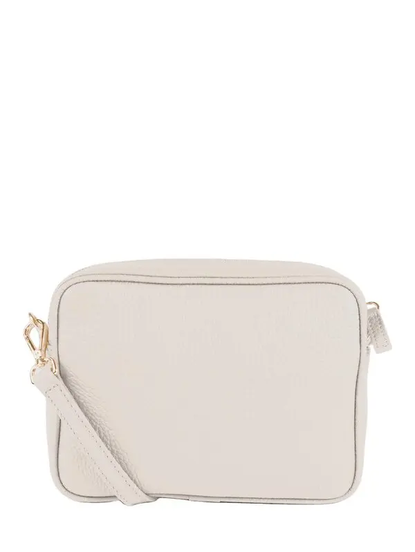 Quince Italian Leather Crossbody Bag - Stone