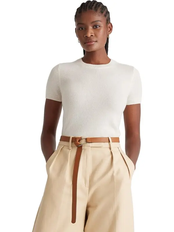 Quince Mongolian Cashmere T-shirt - Ivory