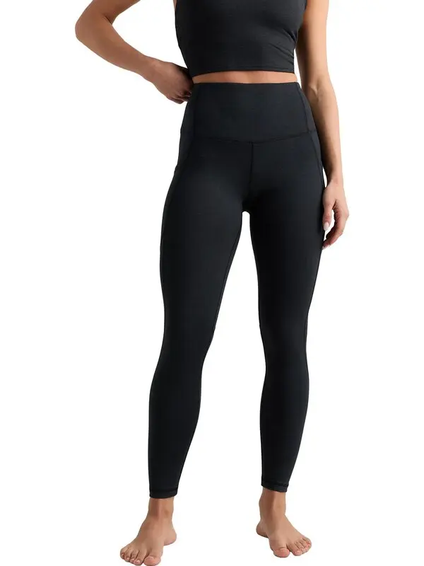 Quince Ultra-soft Performance Pocket Legging - Heather Black