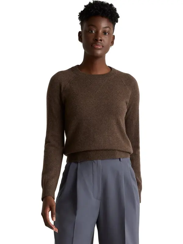 Quince Mongolian Cashmere Sweatshirt - Brown