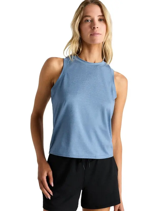 Quince Performance Tank Top - Heather Dewstone Blue