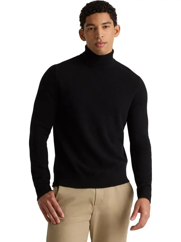 Quince Mongolian Cashmere Turtleneck Sweater - Black