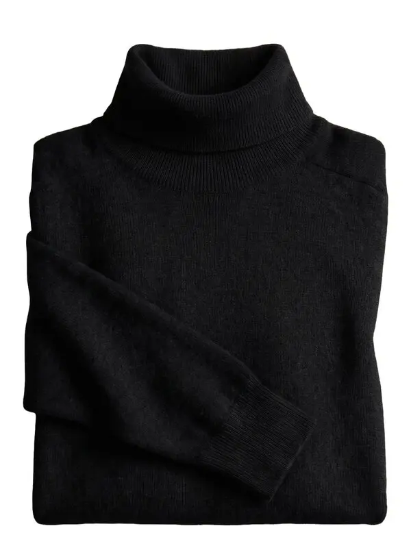 Quince Mongolian Cashmere Turtleneck Sweater - Black