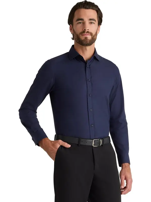 Quince Cashmere Dress Shirt - Navy