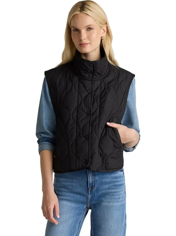 Quince Featherless Quilted Puffer Vest - Black
