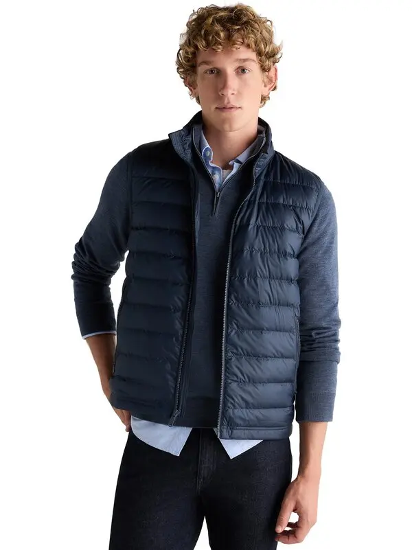 Quince Lightweight Down Packable Puffer Vest - Atlas Navy